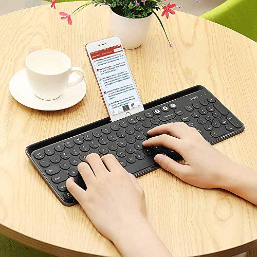 Multi Device Wireless Keyboard, Miiiw Bluetooth Dual-Mode Ultra Slim ...