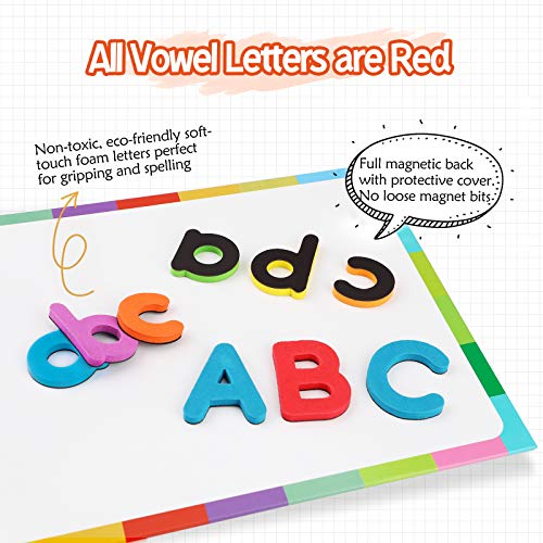 255 Pcs Magnetic Letters Numbers and Shapes with Magnetic Board and ...