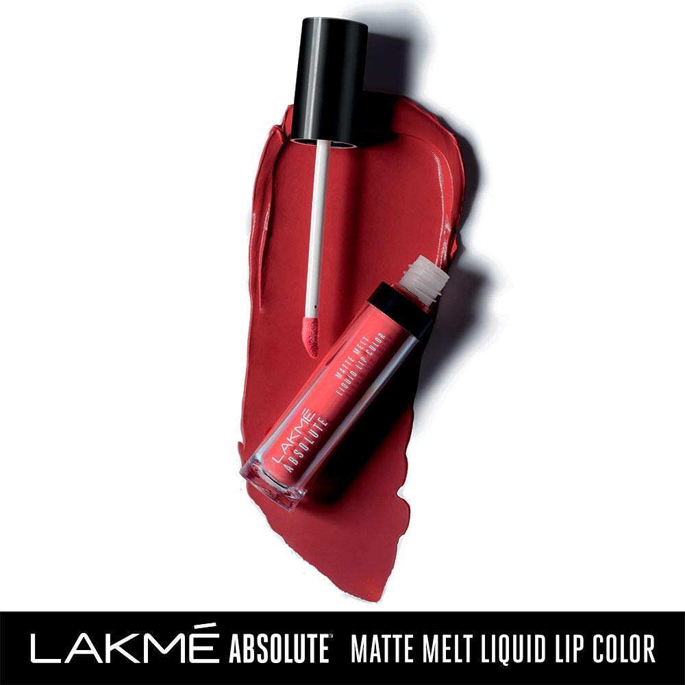 Lakme Absolute Matte Melt Liquid Lip Color, Red Smoke, 6ml - Delsheaven
