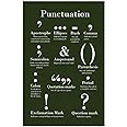 Amazon.com: Punctuation Grammar Writing Chart Poster Green Color ...