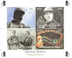 Sherlock Holmes stamps for stamp collecting - 4 mint stamps on an never ...