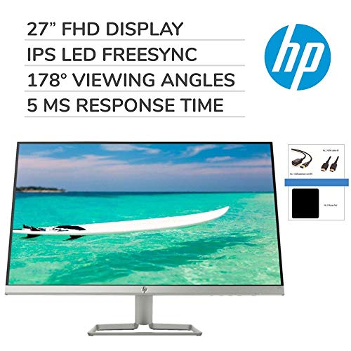 HP 27" 1080P 75Hz 5ms Anti-Glare 178° Viewing Angles LED IPS FHD ...