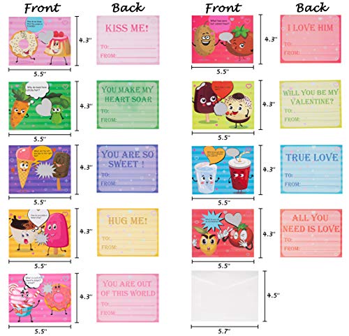 Valentine's Day Cards for Kids - 36 Scratch off Jokes Cards + 36 ...