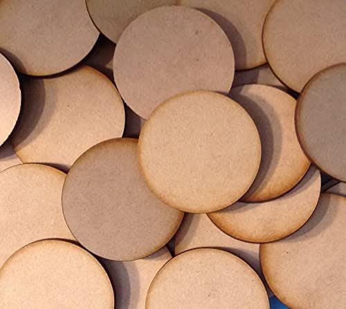 Amazon.com: 50mm Round x5 MDF Wooden Bases Laser Cut Circles Crafts ...