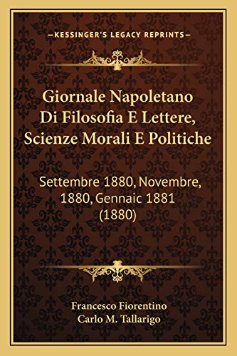 Amazon.com: Giornale Napoletano Di Filosofia E Lettere, Scienze Morali ...