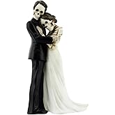 Amazon.com: Skeleton Couple Statue, Love Never Dies Bride and Groom Skeleton Couple Wedding ...