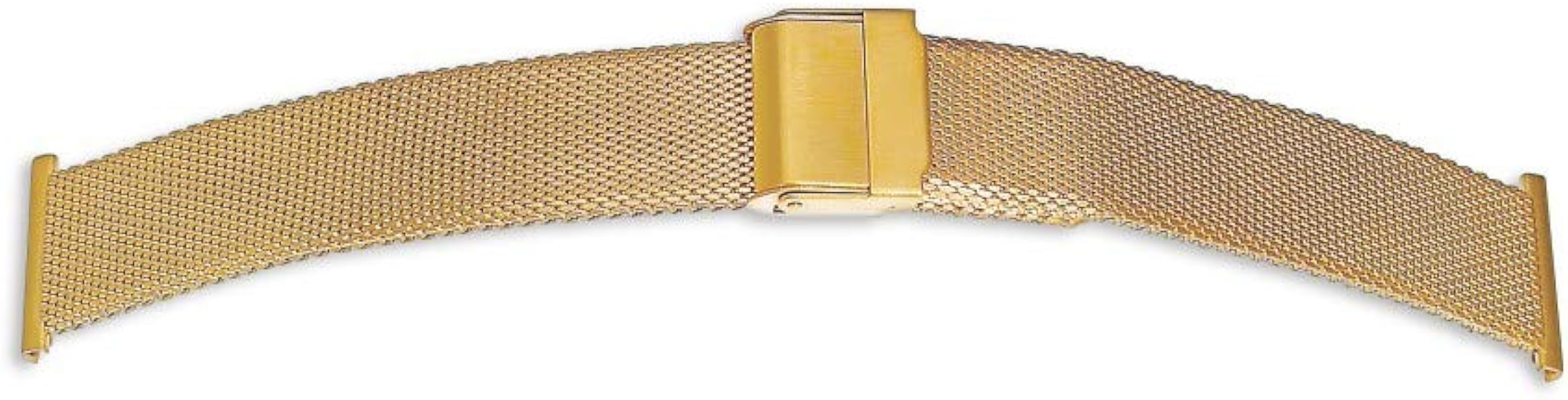 Rowi FIXOFLEX Uhrenarmband, 16 mm, Milanaise-Mesh, Edelstahl, Gold ...