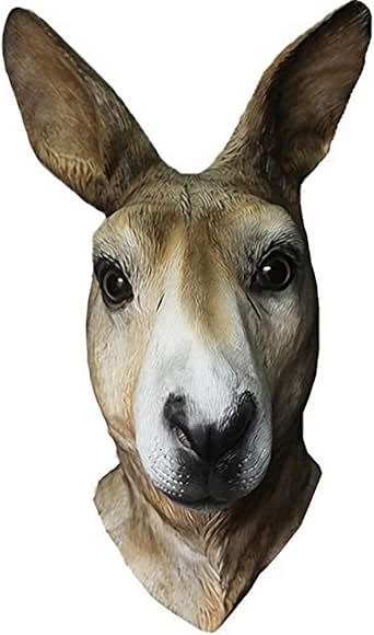 COMLZD Kangaroo Mask Latex Australian Animal Full Overhead Masks ...