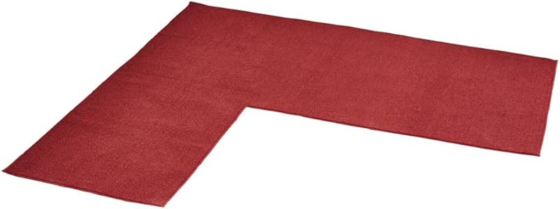 L-Shaped Berber-Textured Corner Rug Runner with Skid-Resistant Backing ...