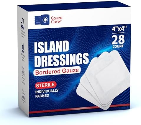 Gauze Care Island Dressing 4x4 inch 28 Pcs| Individually Packed Sterile ...