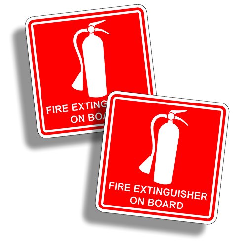 Buy Fire Extinguisher On Board Sticker for Boat RV Camper Truck Semi ...