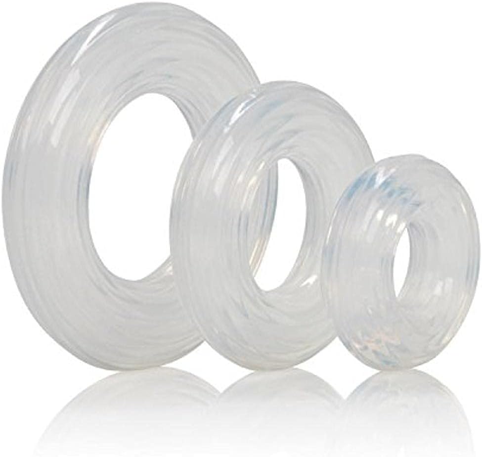 Amazon.com: CalExotics Novelties Premium Silicone Ring Set, Clear ...
