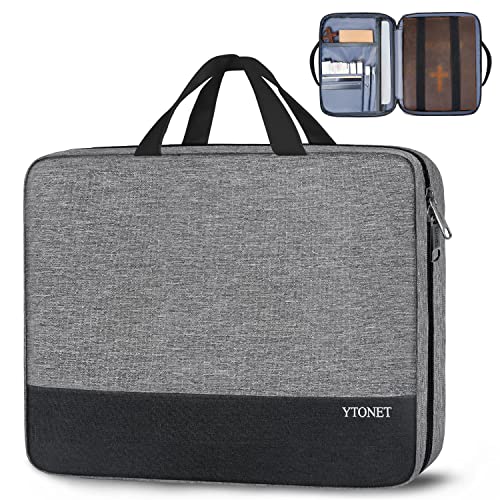 Ytonet Bible Case for Men, Extra Large Bible Cover Bible Bag Protective ...