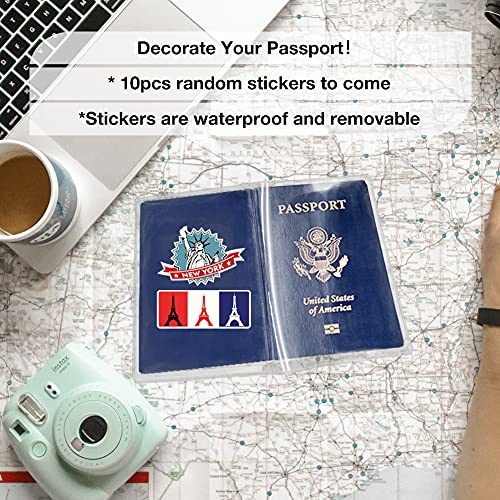 Whalezon 5 Pack Clear Plastic Passport Holder, Transparent Vinyl ...