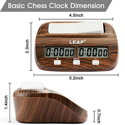 LEAP Chess Clock Digital Chess Timer Professional for Board Games Timer ...