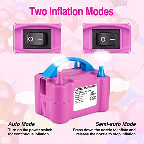 Balloon Pump, Electric Balloon Pump Portable Dual Nozzle Baloon ...