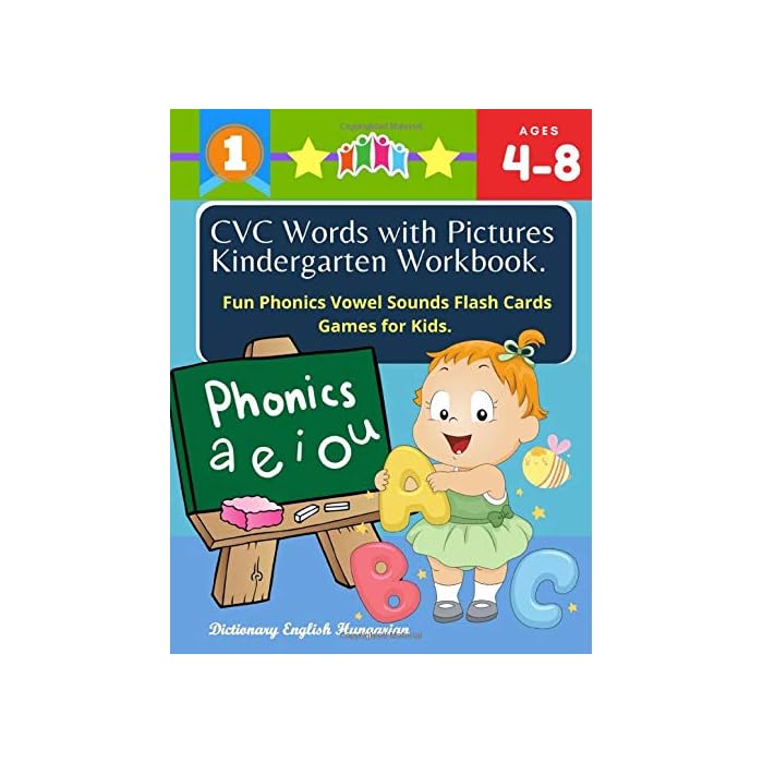 Buy CVC Words with Pictures Kindergarten Workbook Fun Phonics Vowel ...