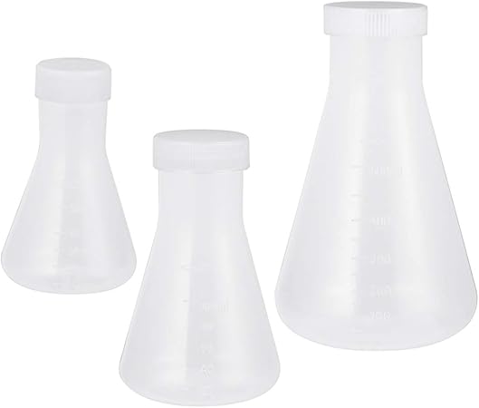 HEALLILY 3 Pcs en Plastique Erlenmeyer Fiole avec Bouchon À Vis en ...