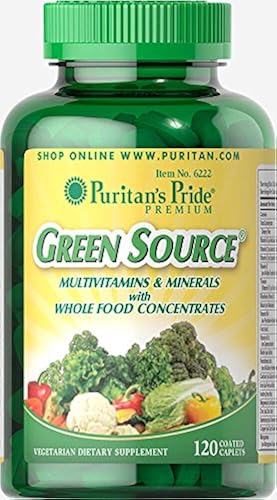 Puritan's Pride Green Source Multivitamin & Minerals-120 Caplets in ...