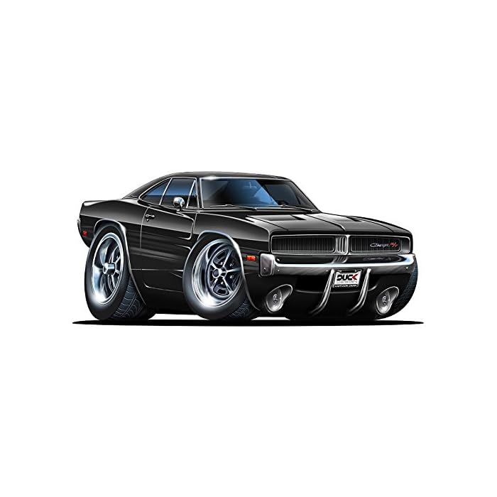 1969 Dodge Charger Cartoon Clipart