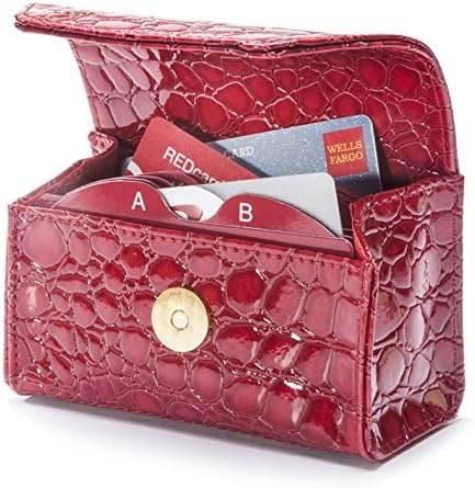 CARD CUBBY Wallet Organizer - REALLY RED CROC: Amazon.ca: Clothing ...
