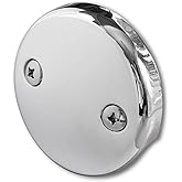 Amazon.com: CalcMetal Dual Hole Bathtub Drain Overflow Plate with Two ...