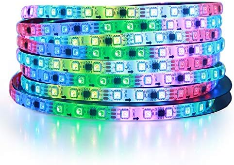 ALITOVE WS2811 Addressable RGB LED Strip 12V Programmable LED Pixel ...