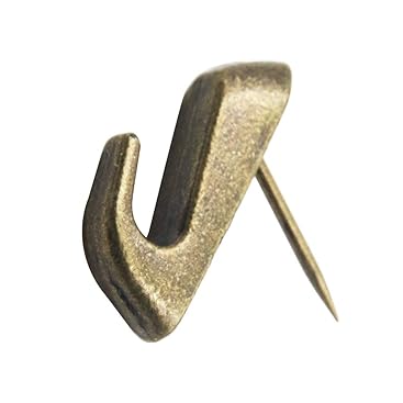 Antique Brass Push Pin Style Picture Hooks (12 - Pack): Amazon.co.uk ...