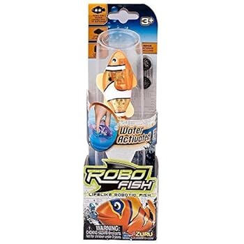 Amazon.com: Robo Fish: Blue Electronic 3-Inch Clownfish by Zuru: Pet ...