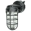 Woods L1707SVBLK Wall Mount Light in Hammered Black Finish Sturdy Die ...