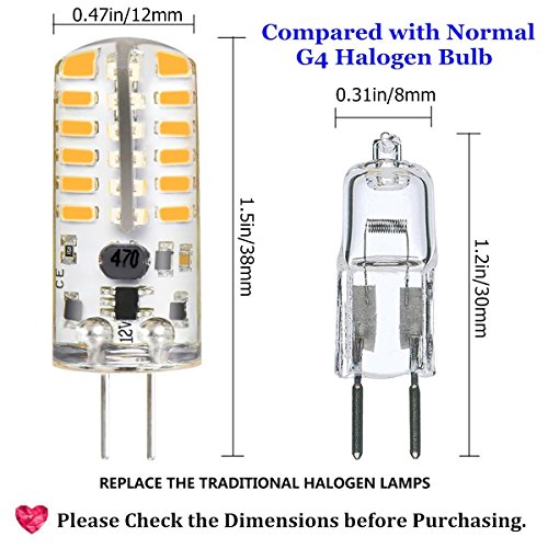 KINGSO G4 LED Bulb 10 Pack 3W Bi-Pin LED Light Bulb 48×3014 SMD 20W Halogen Bulb Equivalent ...