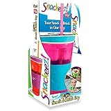 Amazon.com: Snackeez Travel Cup Snack Drink in One Container Pink/Blue ...