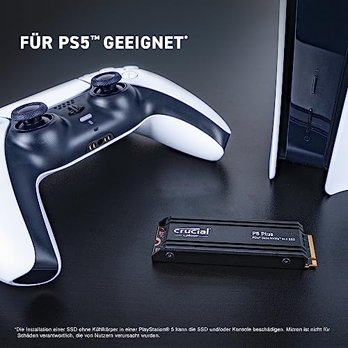 Crucial P5 Plus 2TB Gen4 NVMe M.2 SSD Internal Gaming SSD with Heatsink ...