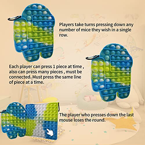 JAEZZIY 2Pack Big Push Pop Fidget Toy, Stress Relieving Jumbo Fidget ...