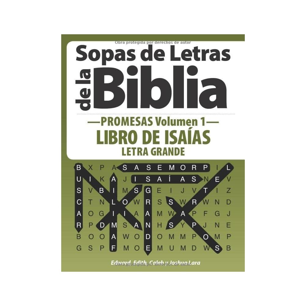Buy Sopas de Letras de la Biblia —Promesas Volumen 1—: Libro de Isaías Letra Grande (Spanish ...