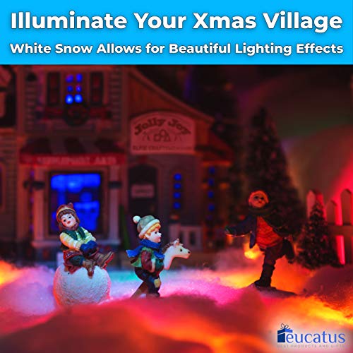 Super Realistic Fake Indoor Snow Blanket. 15 sqft Cotton-Like Fluffy ...