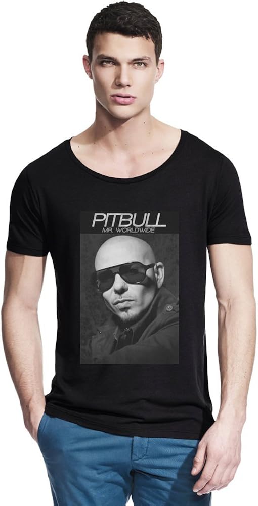 Pitbull Mr. Worldwide Bamboo Wide Neck T-shirt X-Large: Amazon.ca ...
