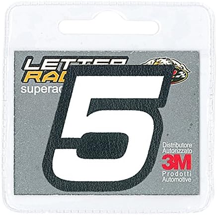 Quattroerre Adhesive Letter Race Number 5, White – BigaMart