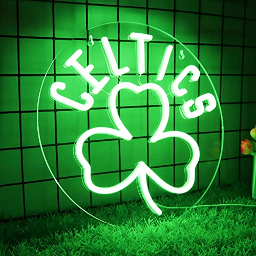 XIFANNI Celtics Neon Signs For Wall Decor Neon Lights For Bedroom Led ...