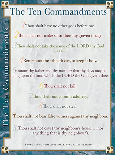 10 Commandments Wall Chart (KJV) (Charts) in Kuwait | Whizz Churches ...