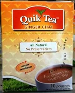 Amazon.com : Quik Quick Tea Ginger Chai - 10 Pouches (Pack of 3 ...