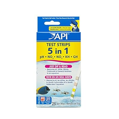 API 5-in-1 Test Strips Freshwater and Saltwater Aquarium Test Strips 25 ...