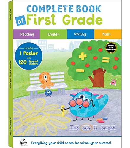 The Complete Book of First Grade Workbook, Vocabulary, Spelling, Math ...