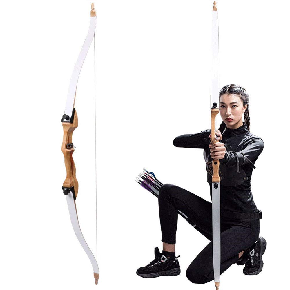 Buy ZJJ 26-36Lbs Outdoor Women Recurve Bow and Arrow, Wooden Takedown ...