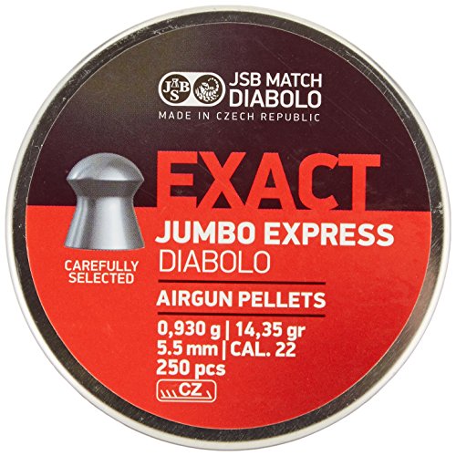 JSB Diabolo Exact Jumbo Express .22 Cal, 14.3 Grains, Domed, 250ct ...