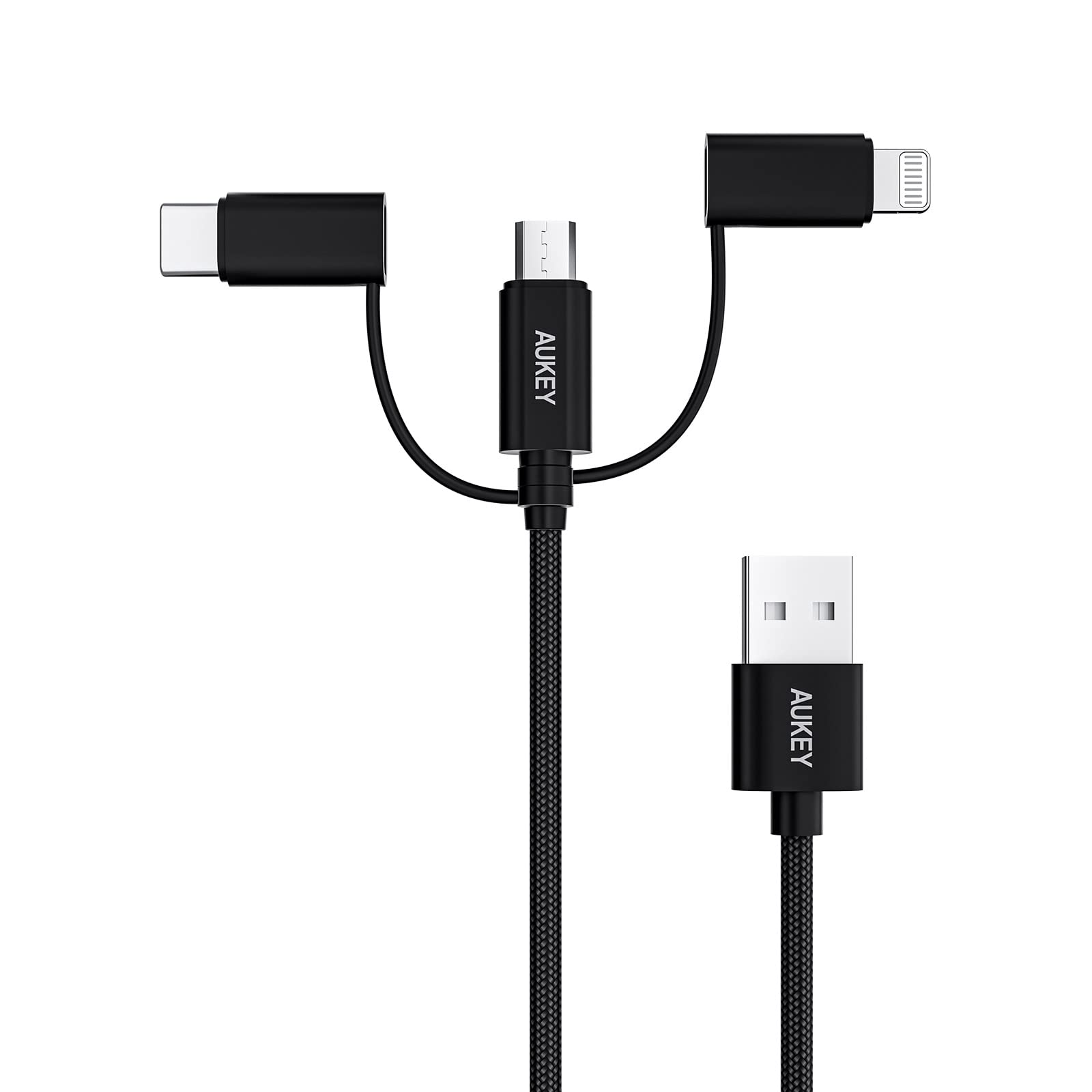 Mua AUKEY 3 in 1 USB Cable, 1m Impulse Series CB-BAL9 USB-A USB-C Micro ...