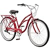 Schwinn Sanctuary 7 Comfort Beach Cruiser Bike for Adult Women Men, 7-Speed Drivetrain in Retro ...