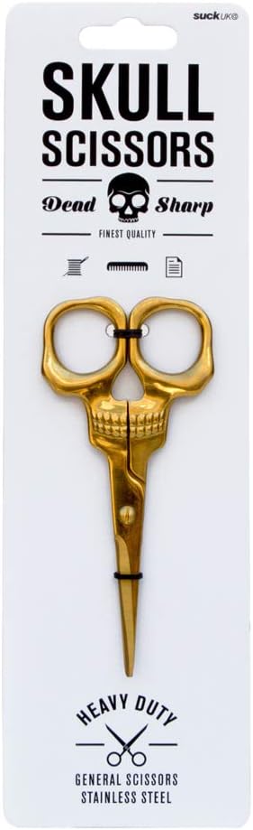 Suck UK Stainless Steel Skull Novelty Scissors – For General Purpose ...