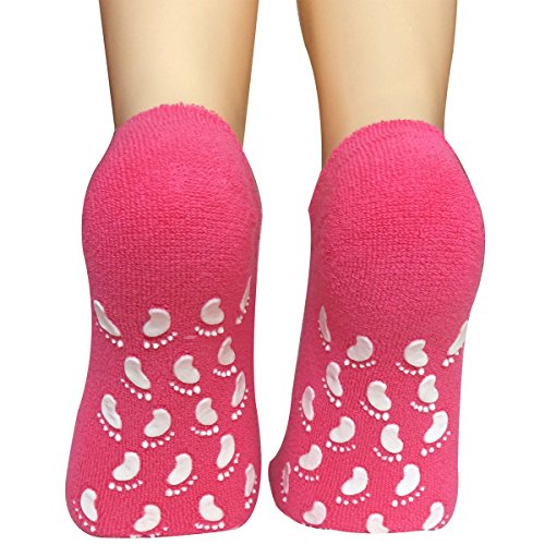 Lantee Non Slip Socks - Casual Floor Hospital Socks with Grips Cotton ...