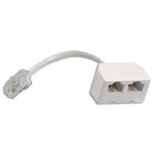 (TWIN PACK) 2 x RJ45 Network Splitter- 1 x RJ45 (Male) to 2 x RJ45 ...